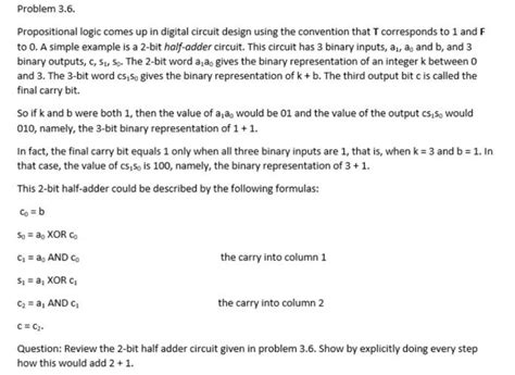 Solved Problem 3 6 Propositional Logic Comes Up In Digital Chegg Com