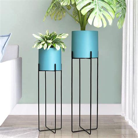 Sky Blue-black Modern Planter Stand at Best Price in Moradabad ...