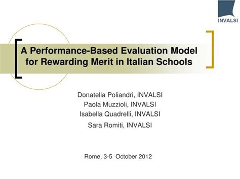 Ppt A Performance Based Evaluation Model For Rewarding Merit In