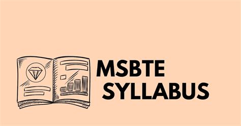 Msbte Syllabus I Scheme Diploma Pdf