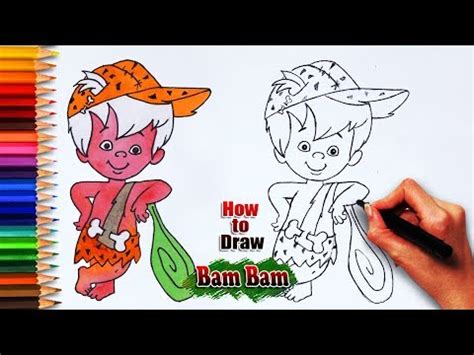 How To Draw Bam Bam The Flinstones Drawing Easy Drawing Step By