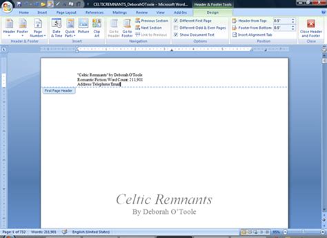 How To Insert Header Only On First Page In Word Loptalks
