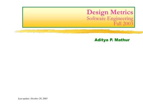PPT Design Metrics Software Engineering Fall PowerPoint Presentation ID