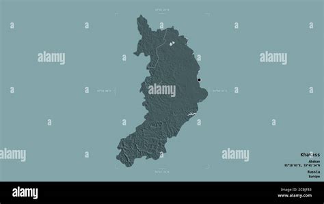 Area Of Khakass Republic Of Russia Isolated On A Solid Background In