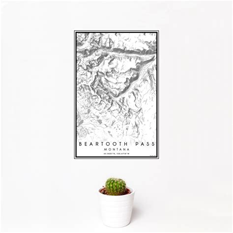 Beartooth Pass Montana Map Print In Classic — Jace Maps
