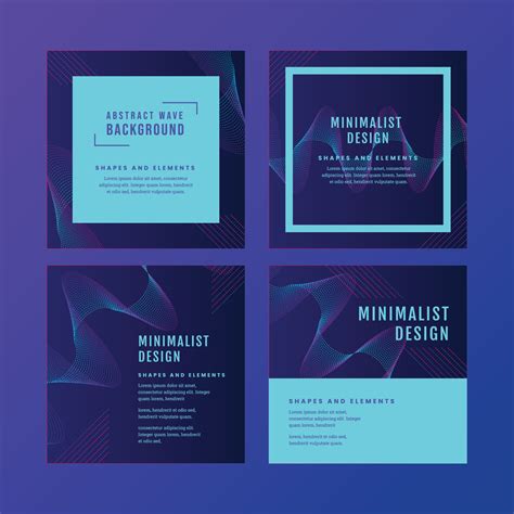 Wave Design Background Social Media Post And Instagram Post Template