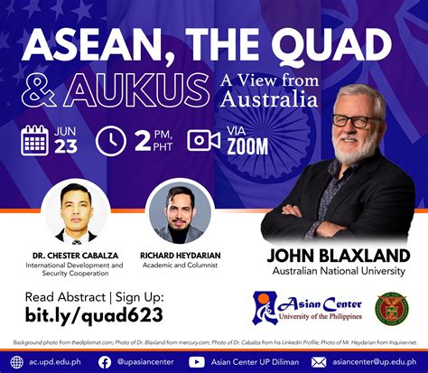 Asean The Quad And Aukus A View From Australia University Of The