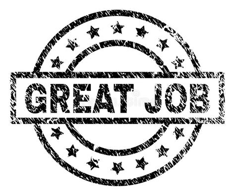 Grunge Textured Great Job Stamp Seal Stock Vector Illustration Of