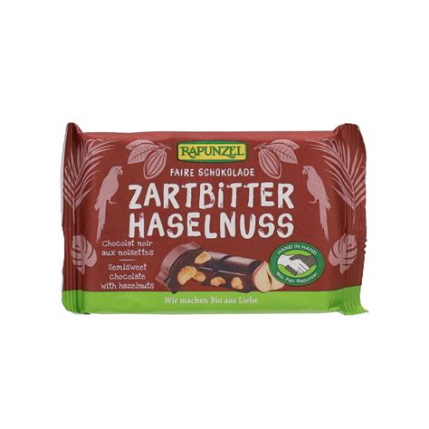 Rapunzel Whole Hazelnuts Organic Dark Chocolate 100g Chocolate Bars