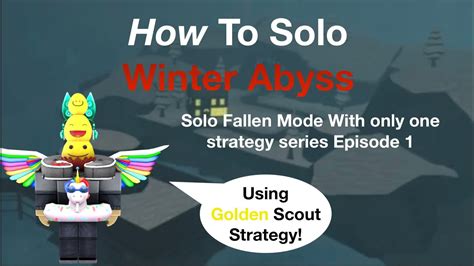 How To Solo Fallen In Winter Abyss Tower Defense Simulator Youtube