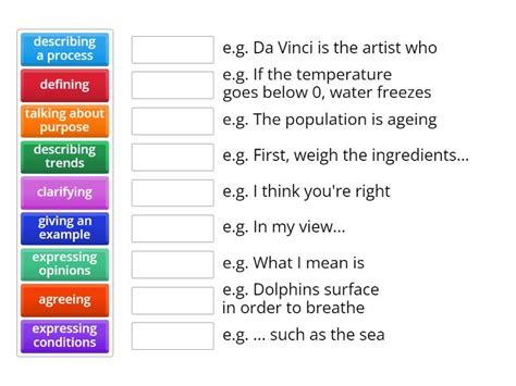 Lesson 5 Communicative Functions Match Up