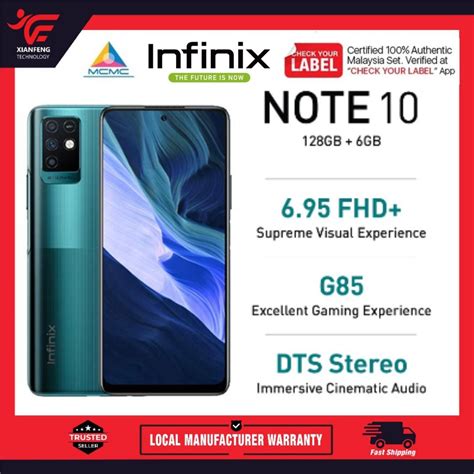 Infinix Note Gb Ram Gb Rom Year Warranty By Infinix Malaysia Myset Mobile