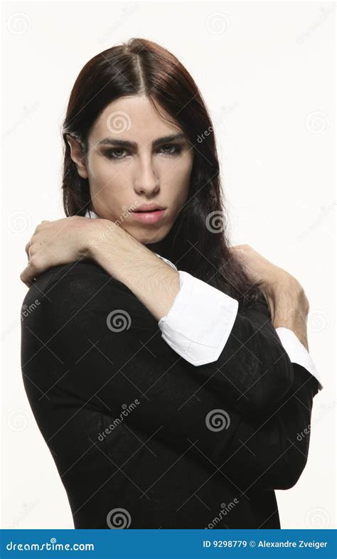 Androgynous Man Stock Image Image Of Expression Fashion 9298779