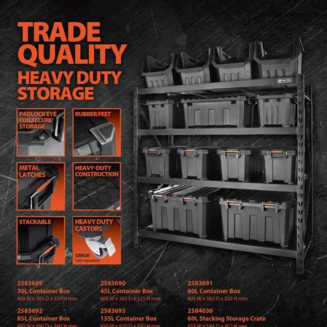 Tactix 135l Heavy Duty Storage Box Bunnings Australia