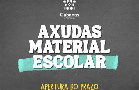 Axudas Para Material Escolar 2025 2026 Concello De Cabanas