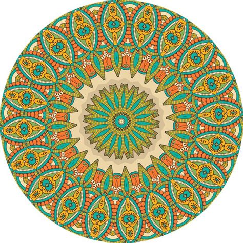 Premium Vector Multicolor Mandala Background With Floral Shapes