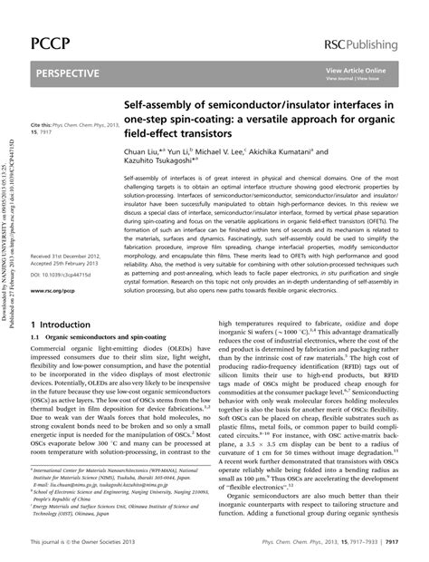 Pdf Review Article Self Assembly Of Semiconductorinsulator