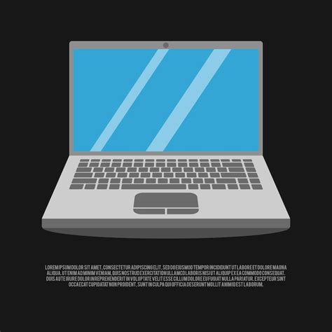 Premium Vector Laptop Computer Flat Vector