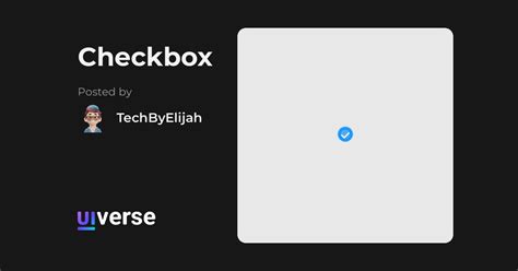 Checkbox By TechByElijah Made With CSS Uiverse Io