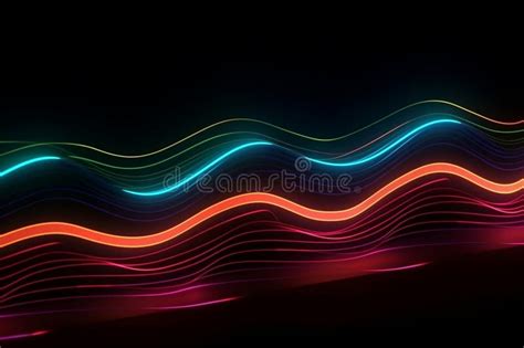 Abstract Colorful Wave Background Generative Ai Stock Illustration
