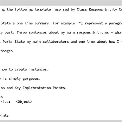 A Class Comment In Pharo Download Scientific Diagram