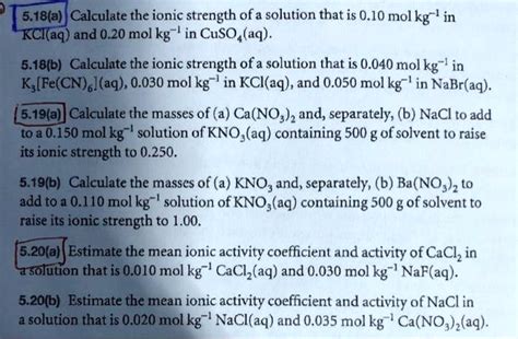 Solved 518a Calculate The Ionic Strength Of A Solution That Is 010