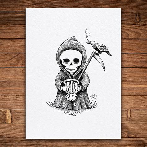 How To Draw A Grim Reaper Skull