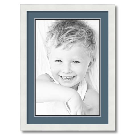 Arttoframes Matted 16x22 White Picture Frame With 2 Double Mat 12x18