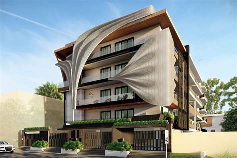 Axes In Excess Horizontal Curvaceous Parametric Metal Facade In 2025 Facade Architecture