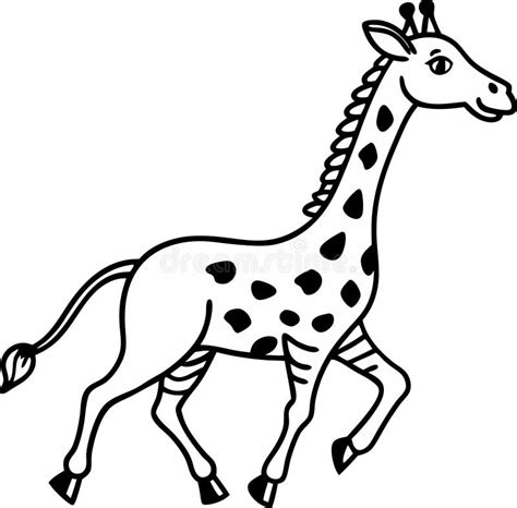 Cute Giraffe On White Background Vector Art Illustration Stock Vector