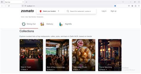 React Bootstrap Frontenddevelopment Zomatoclone Webdevelopment