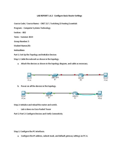 lab 1 6 2 pdf ip address router computing