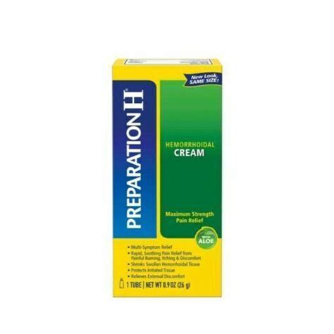 2 X Preparation H Hemorrhoid Symptom Treatment Cream 09 Ounce Tube