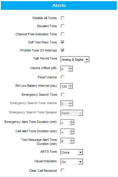 Alert Settings Dj0wh