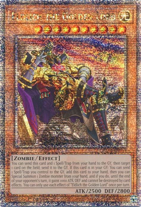 Eldlich The Golden Lord Alternate Art Quarter Century Secret Rare 25th Anniversary Rarity