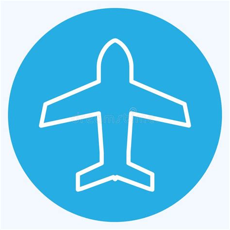 Icon Airplane Mode Suitable For Mobile Apps Symbol Blue Eyes Style