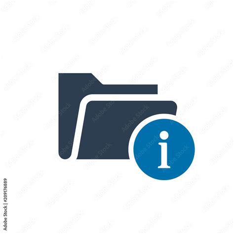 Vetor De Folder Icon Business Icon With Information Sign Folder Icon