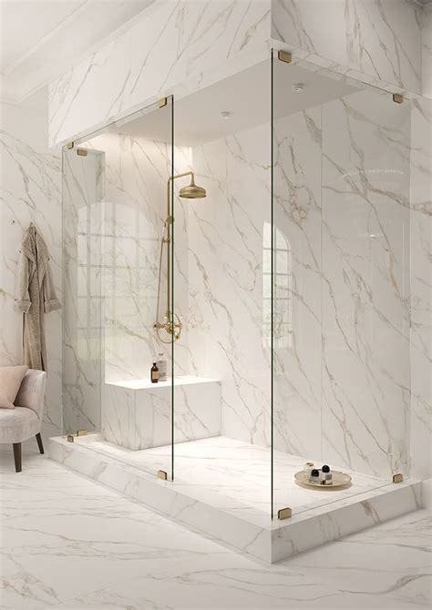 Naturale Calacatta Gold Sinterclad 0 Classic Bathroom Design