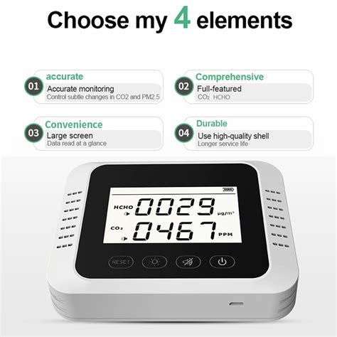 Co2 Meter Portable Digital Co2 Detector Multifunct Grandado