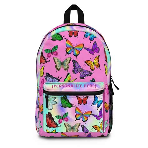 Butterfly Print Backpack Etsy