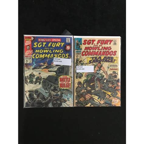 Lot Of Sgt Fury And His Howling Comandos Comics Marvel Comics