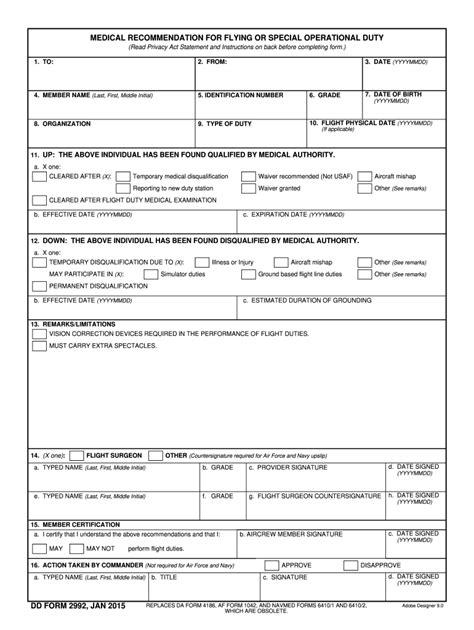 Dd 2992 Form Fill Online Printable Fillable Blank Pdffiller