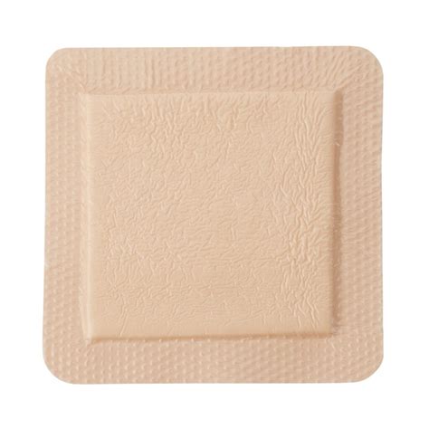 Foam Dressing 6 X 6 W Border Film Backing Silicone Gel Adhesive Square
