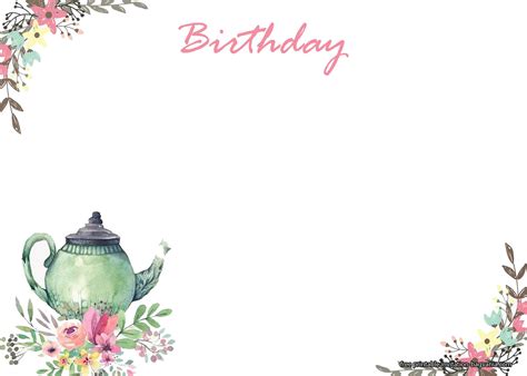 Free Printable Garden Tea Party Invitation Templates Artofit