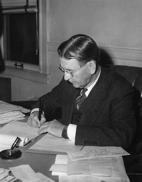 Arizona Governor Sidney Osborn Working At His Desk At The State Capitol In Phoenix Arizona