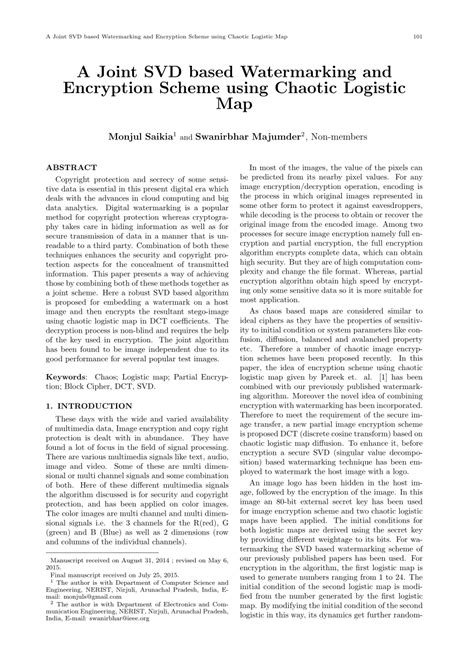 Pdf A Joint Svd Based Watermarking And Encryption Scheme Using