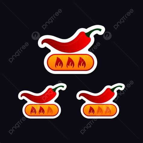 Hot Peppers Vector Hd Images Hot Red Pepper Strength Scale Indicator
