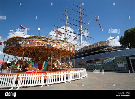 Victorian Funfair In Greenwich On The Banks Of The River Thames Known