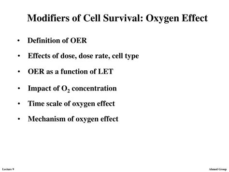 Ppt Modifiers Of Cell Survival Oxygen Effect Powerpoint Presentation