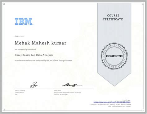 Thrilled To Share That Ive Successfully Completed The Excel Basics For Data Analysis Course